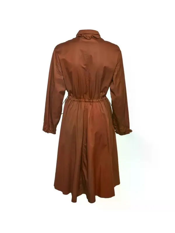 Hermès Ruffle-trim Zip-up Midi Dress
