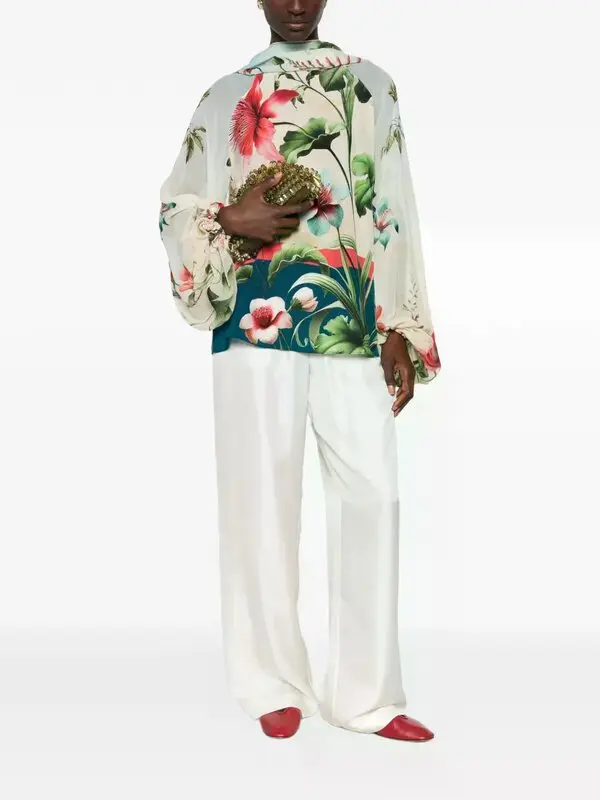 F.R.S FOR RESTLESS SLEEPERS Floral-print Blouse - Neutrals