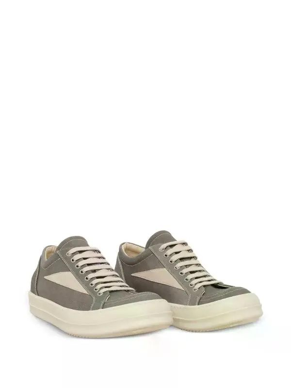 Rick Owens Lido Distressed Denim Sneakers - Grey