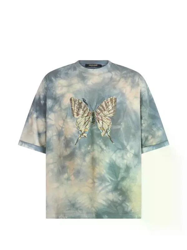 Roberto Cavalli Tie-dye Butterfly-print T-shirt