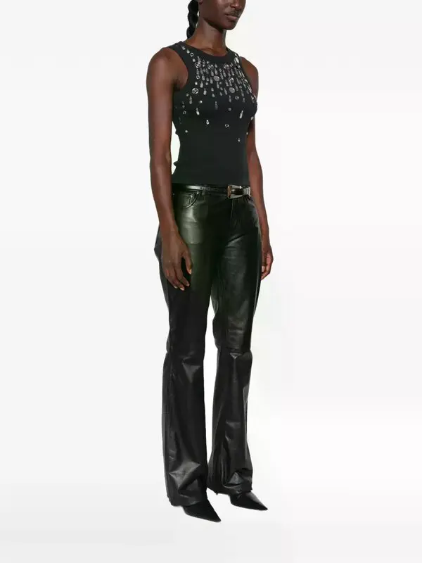 DES_PHEMMES Embellished Ribbed Tank Top
