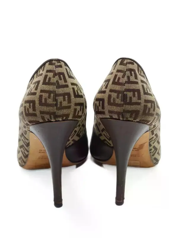 Fendi Zucca Peep-toe Sandals