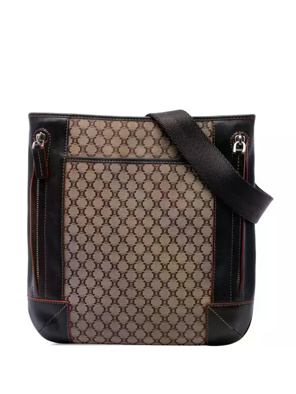 Celine 2007 Macadam Canvas Messenger Bag Crossbody Bag - Neutrals