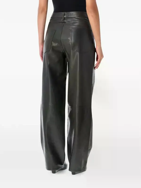 RÓHE Leather Wide-leg Trousers