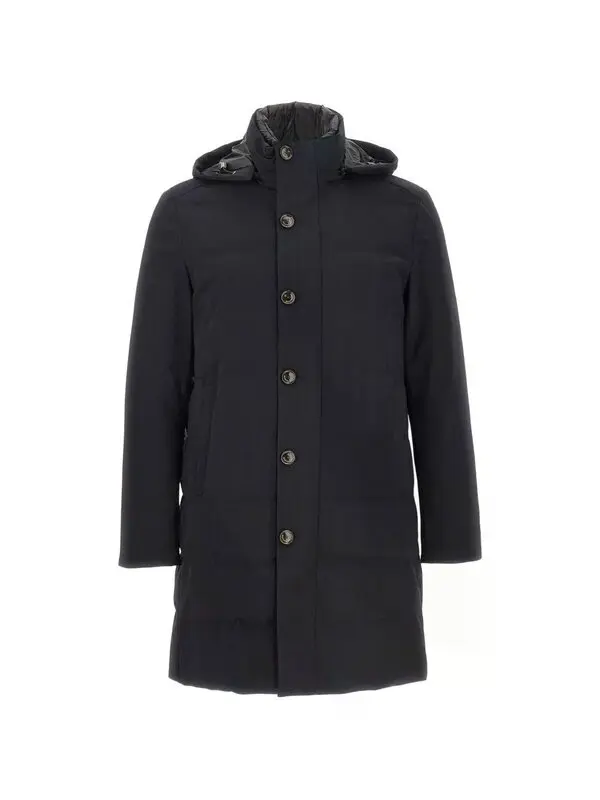 MONTECORE Hooded Quilted Coat - Blue