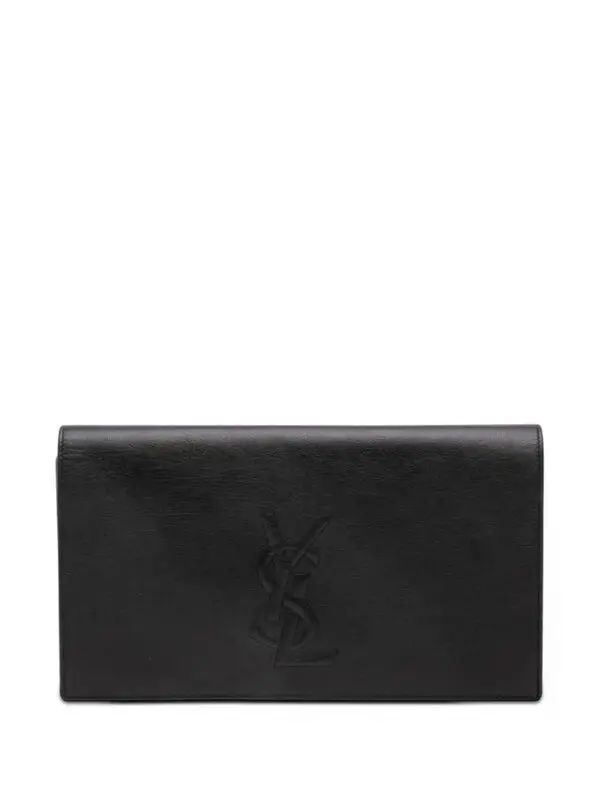 Saint Laurent 2017 Large Calfskin Monogram Belle De Jour Clutch Bag