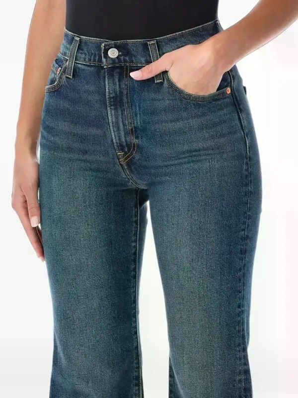 LEVI'S Ribcage Mid-wash Flared Jeans