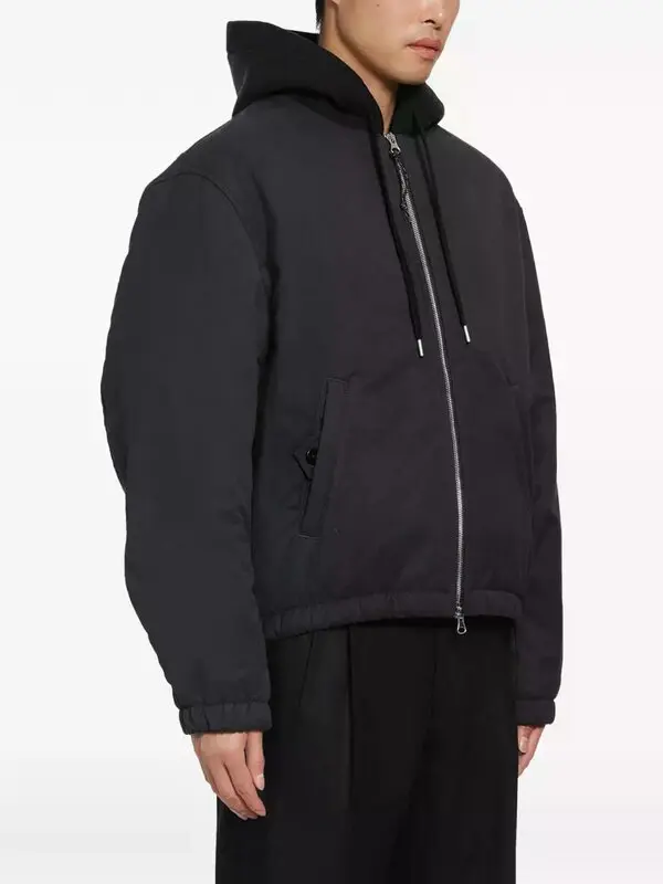 SALON C. LUNDMAN Hooded Bomber Jacket