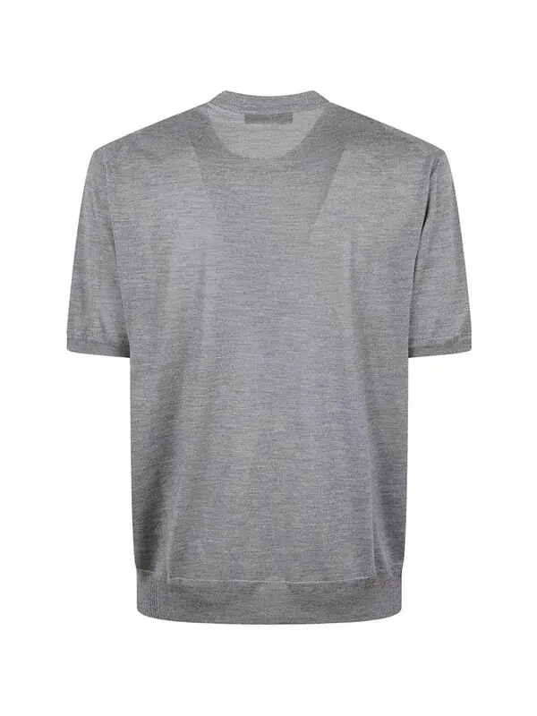 BRETT JOHNSON Fine-knit Short-sleeve T-shirt