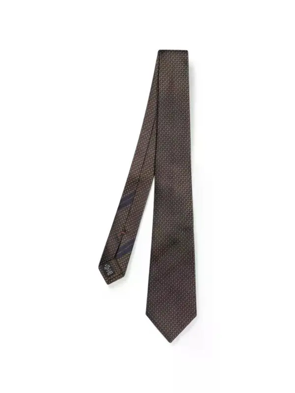 Zegna Geometric-pattern Silk Tie