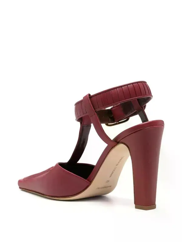 Manolo Blahnik Melusina Leather T-bar Pumps