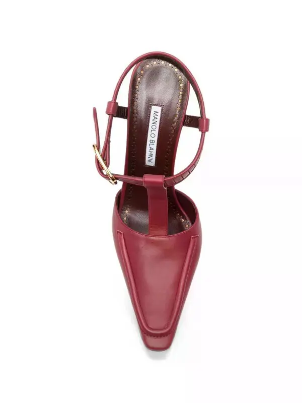 Manolo Blahnik Melusina Leather T-bar Pumps