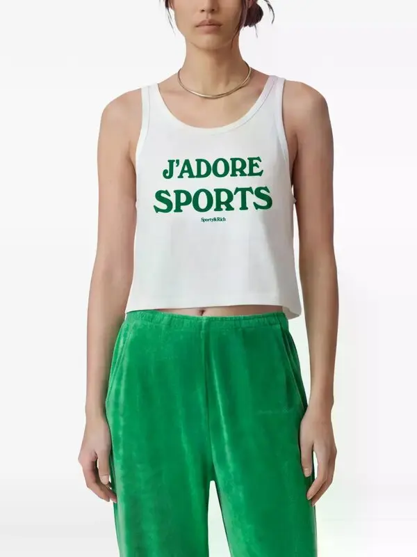 Sporty & Rich Jadore Logo-print Tank Top - White