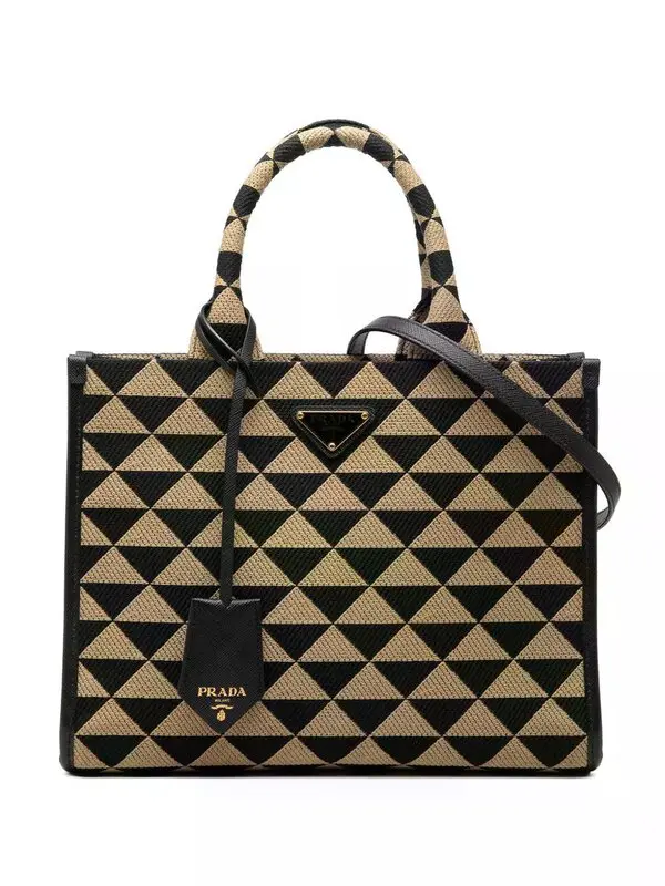 Prada 2013-2026 Small Canvas Symbole Triangolo Satchel