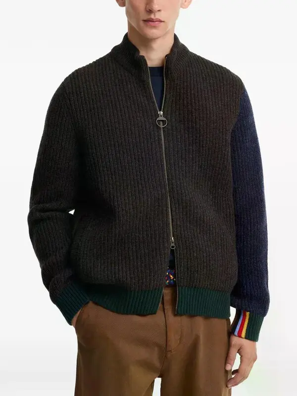 Barbour X Paul Smith Gamefair Cable-knit Zip-up Cardigan