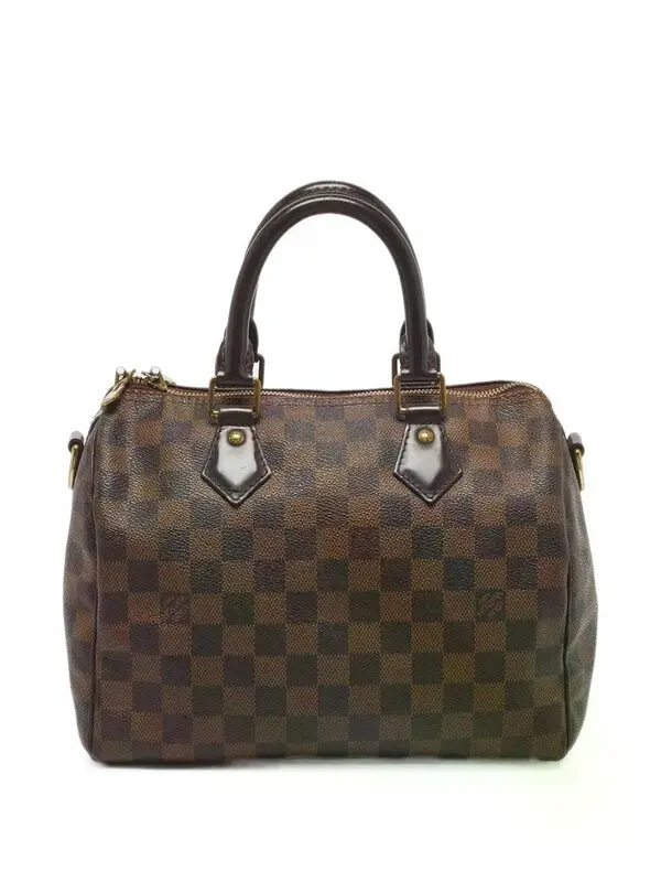LOUIS VUITTON 2014 Speedy Bandoulière 25 Damier Ebene Tote Bag