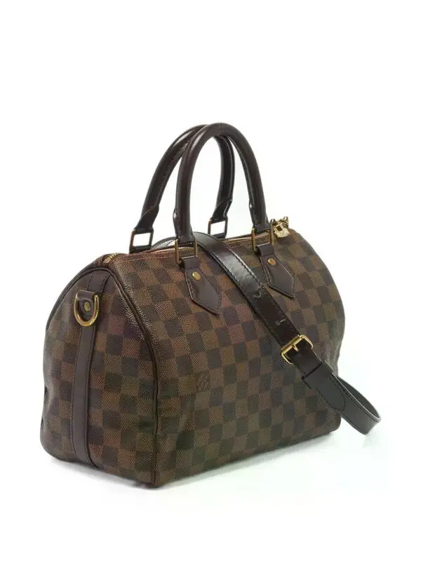 LOUIS VUITTON 2014 Speedy Bandoulière 25 Damier Ebene Tote Bag