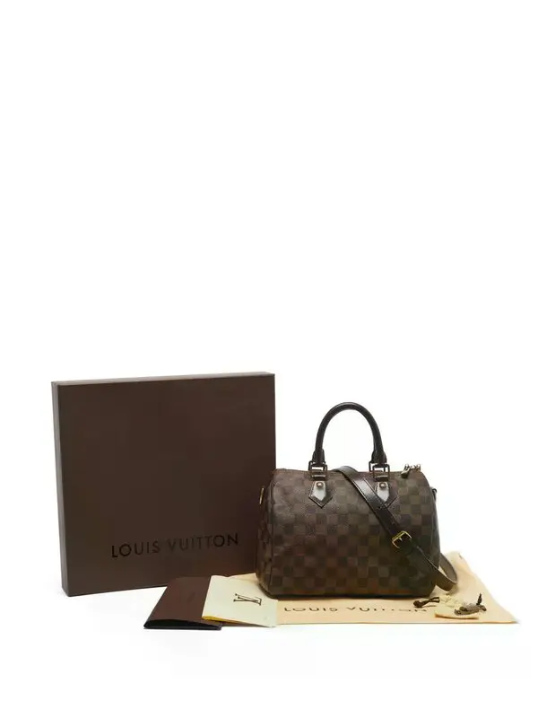 LOUIS VUITTON 2014 Speedy Bandoulière 25 Damier Ebene Tote Bag