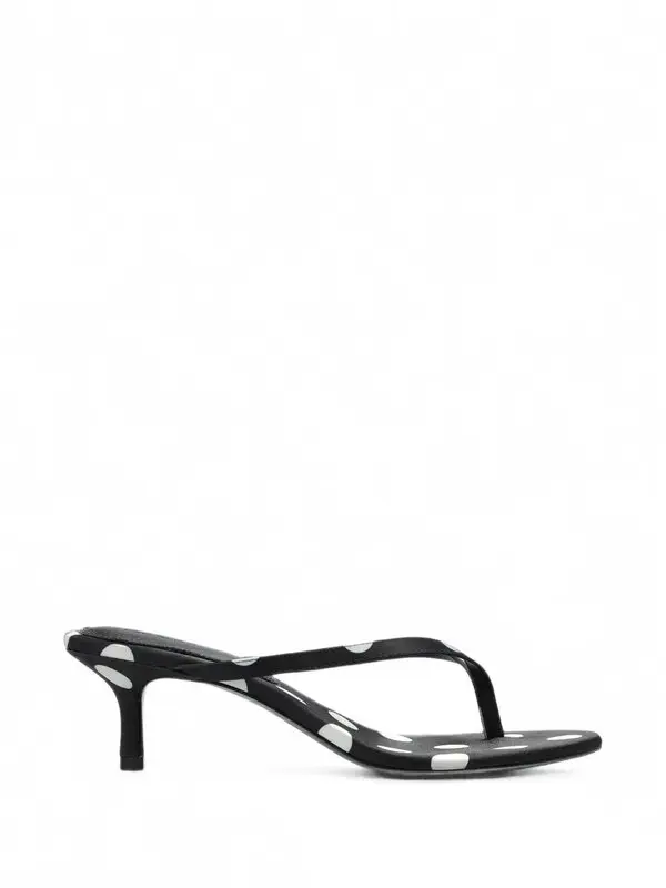 BLACK SUEDE STUDIO Tash Polka-dot Satin Sandals