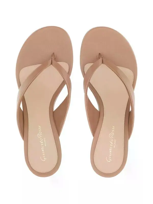 GIANVITO ROSSI Thong Wedged Sandals - Pink