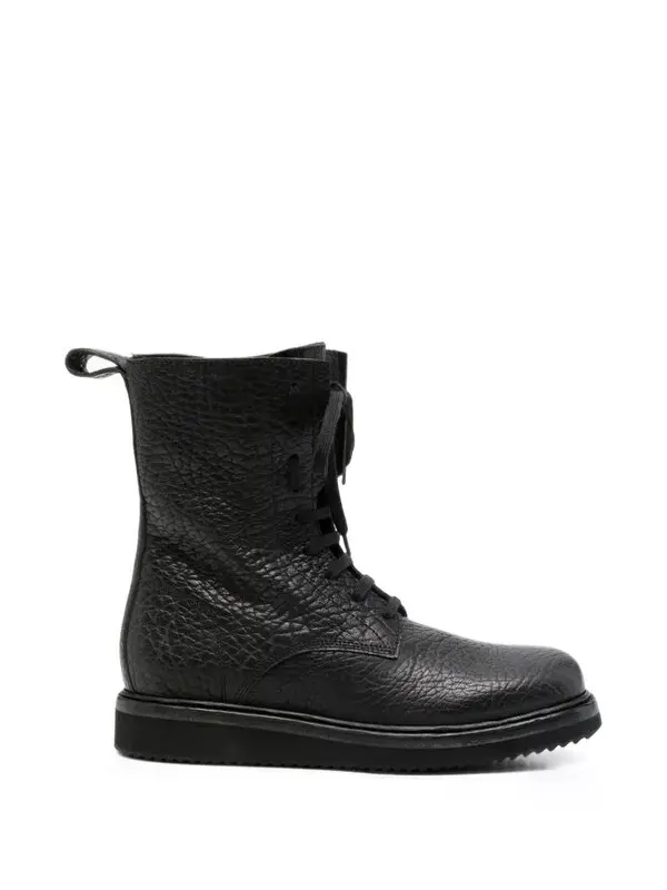 GENTRYPORTOFINO Grainy Leather Lace-up Boots