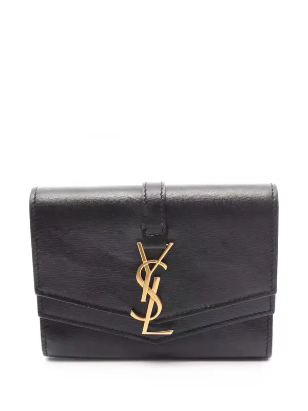 Saint Laurent 2010s Plaque Card Case - Black