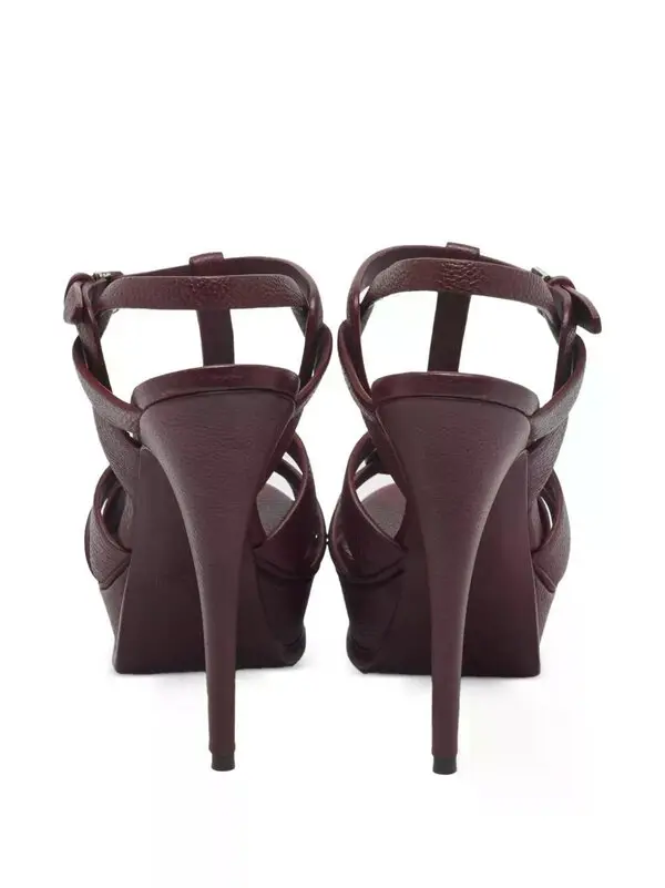 Saint Laurent Tribute Platform Sandals - Red