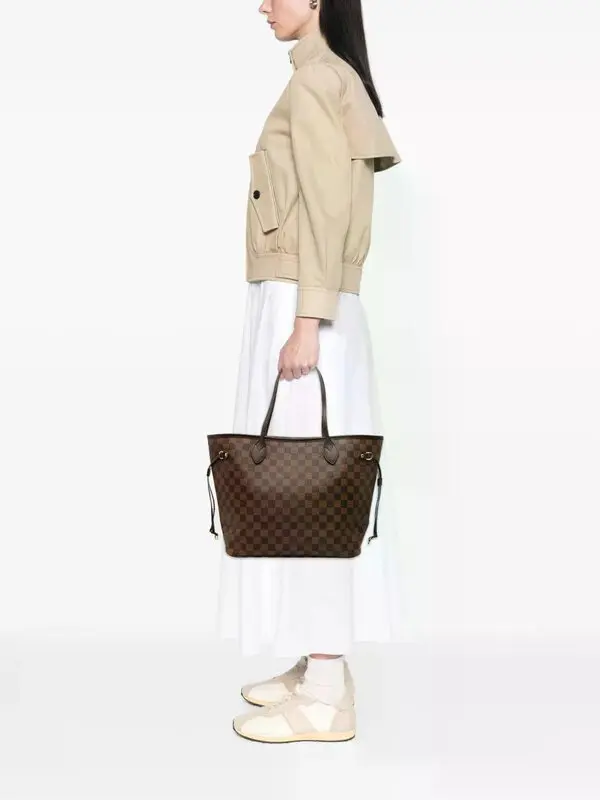 LOUIS VUITTON 2014 Damier Ebene Neverfull Mm Tote Bag