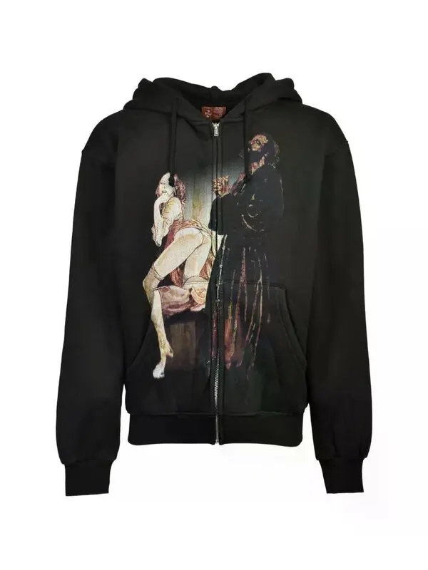 PRAYING Graphic-print Zip-up Hoodie
