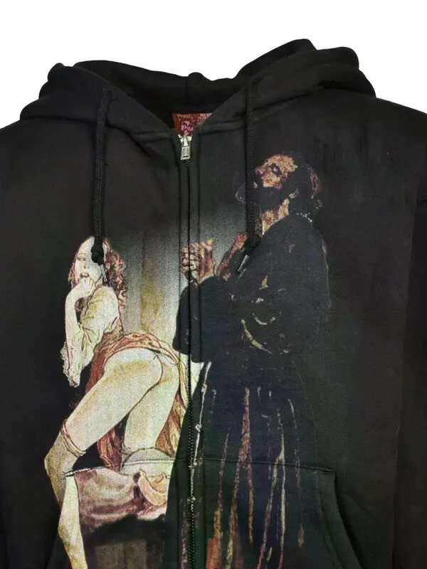 PRAYING Graphic-print Zip-up Hoodie