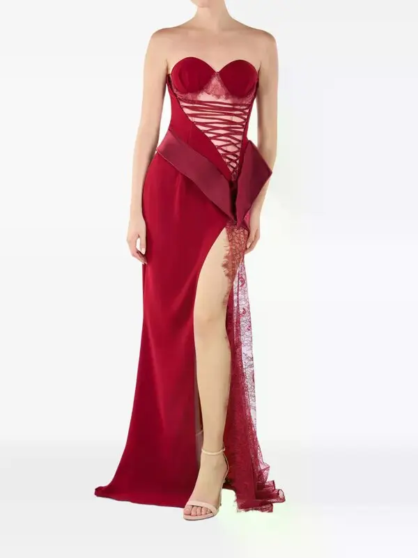 ANDREEA VENECIUC Rosalie Lace-up Gown