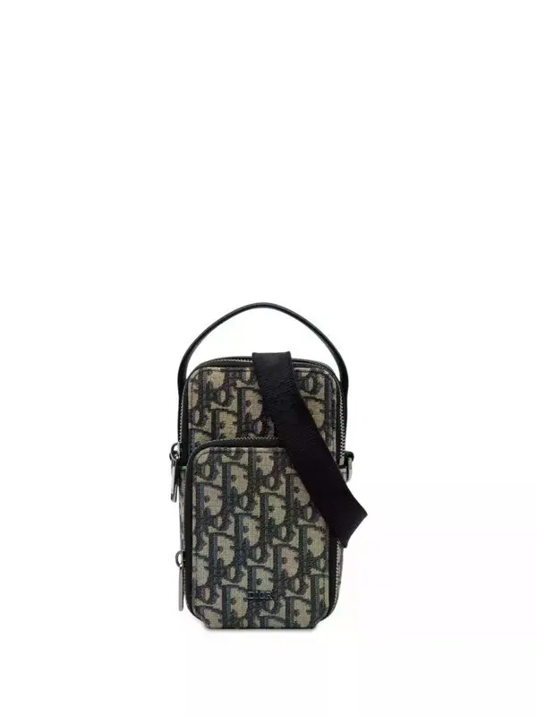 Dior 2022 Micro Oblique Canvas Rider Pouch Satchel - Blue
