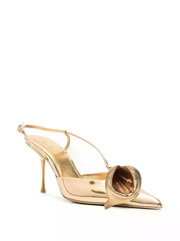 Cult Gaia Calla Floral-detail Pumps - Gold