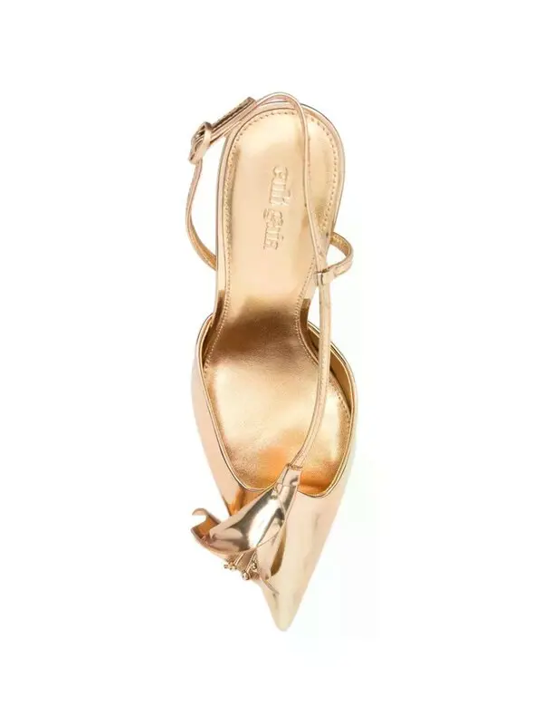 Cult Gaia Calla Floral-detail Pumps - Gold