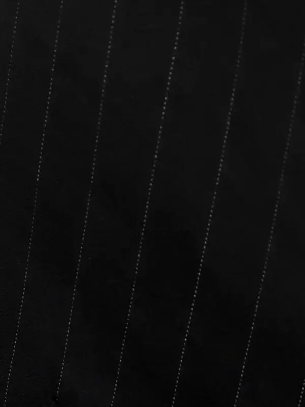 Andamane Pinstriped Lace-trim Dress