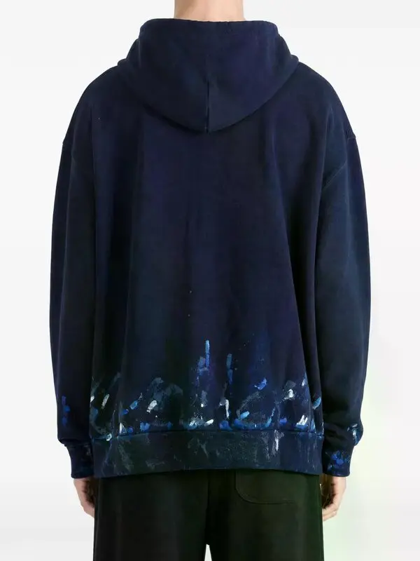 Balenciaga Paint-splatter Logo-print Hoodie