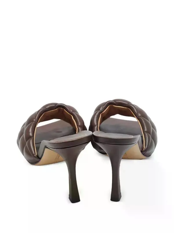 Bottega Veneta Lido Quilted Sandals - Brown