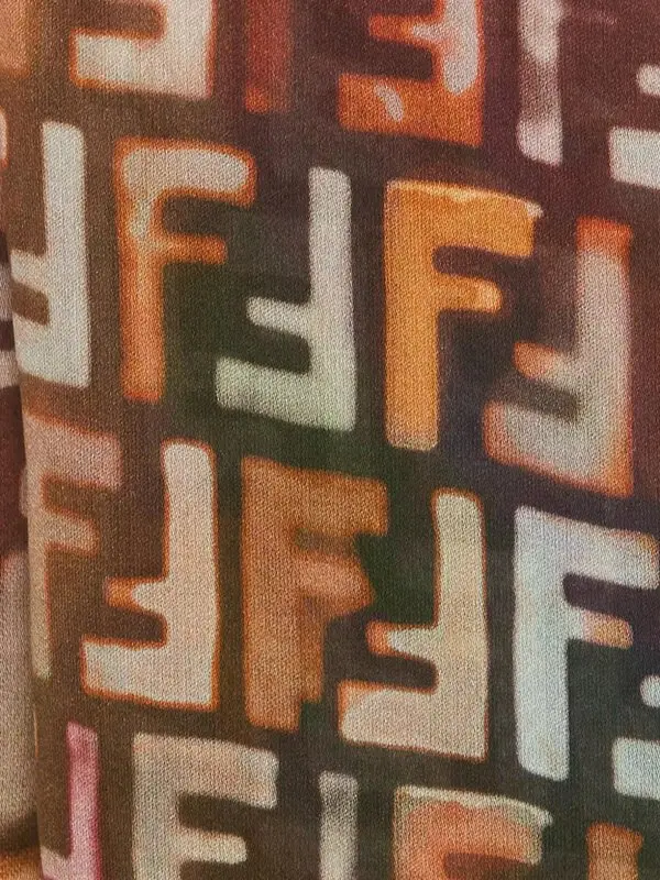 Fendi Zucca Print Chiffon Scarf