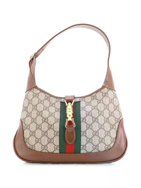 Gucci Jackie 1961 Gg Coated Canvas Small Hobo Bag