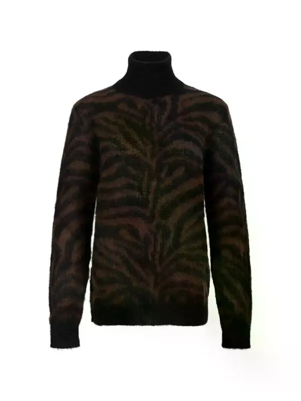 P.a.r.o.s.h Zebra-pattern Roll-neck Sweater