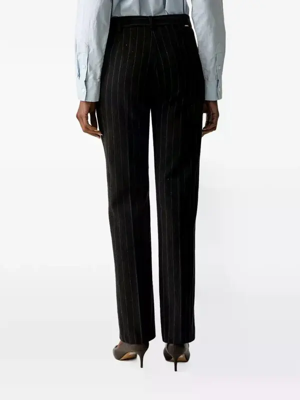 TWINSET Pinstripe Sequin-embellished Trousers