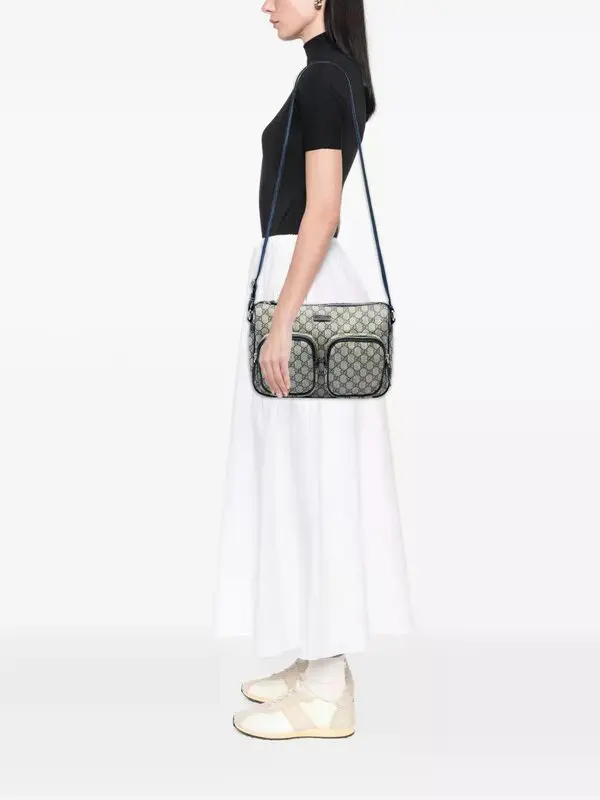 Gucci 2016-2026 Gg Supreme Double Pocket Crossbody Bag