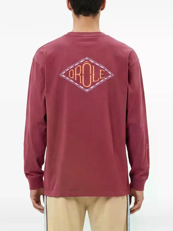 Drole De Monsieur Playing-card-print Long-sleeve T-shirt