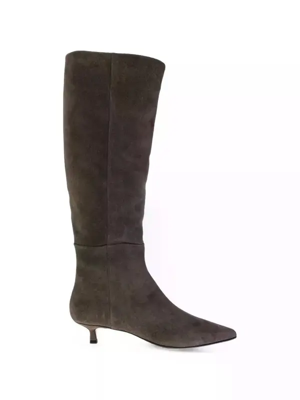 AeydĒ Sabrina Suede Knee-high Boots - Neutrals