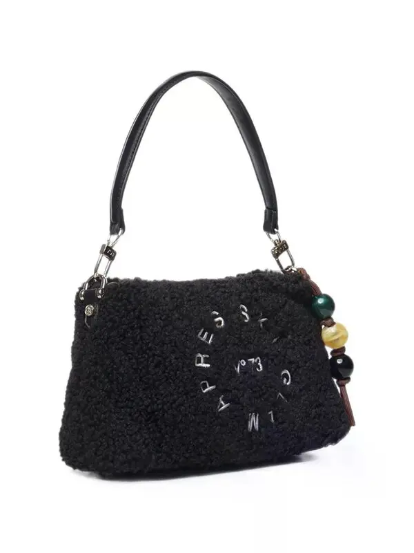 V°73 Teddy-effect Embroidered Shoulder Bag