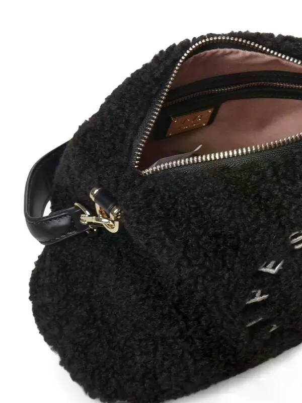 V°73 Teddy-effect Embroidered Shoulder Bag