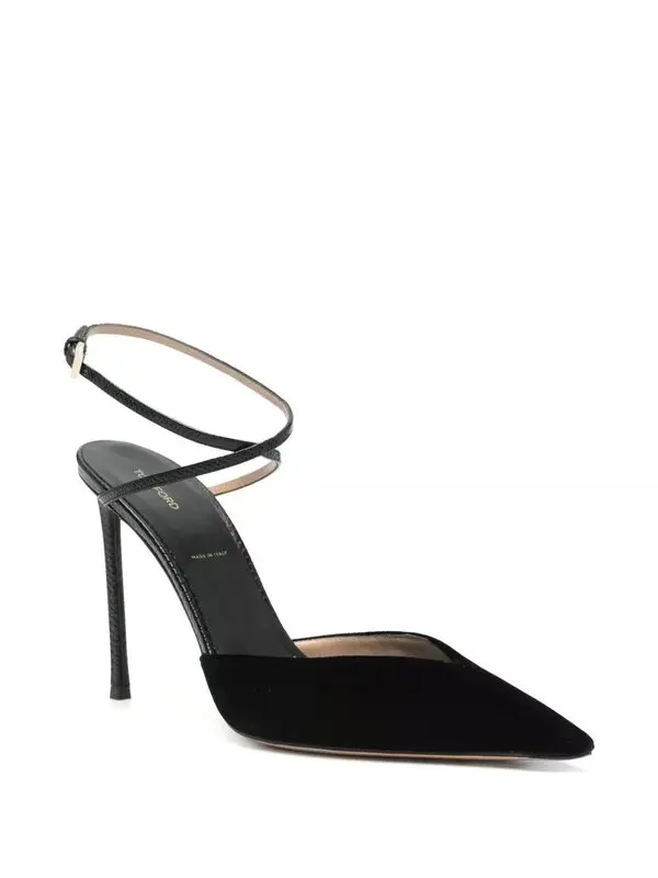 TOM FORD Velvet Wrap-around Pumps - Black