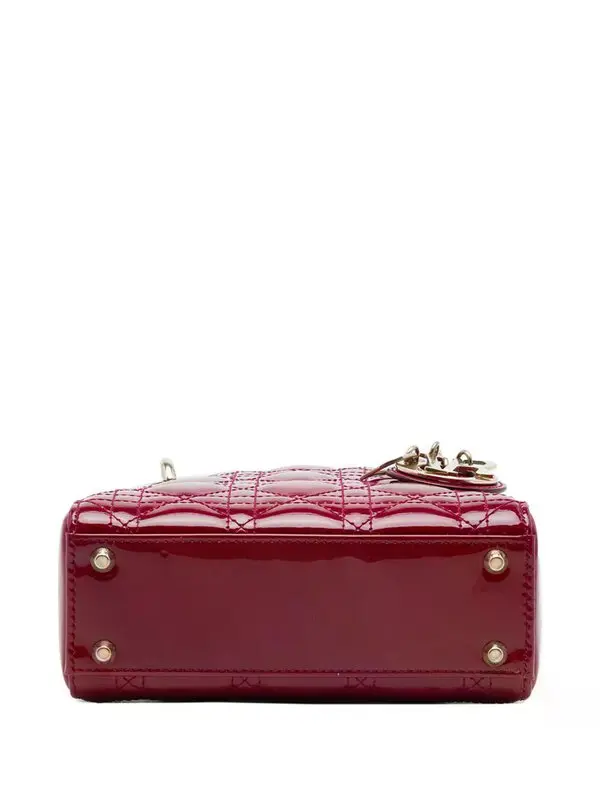 Dior 2017 Mini Patent Cannage Lady Satchel