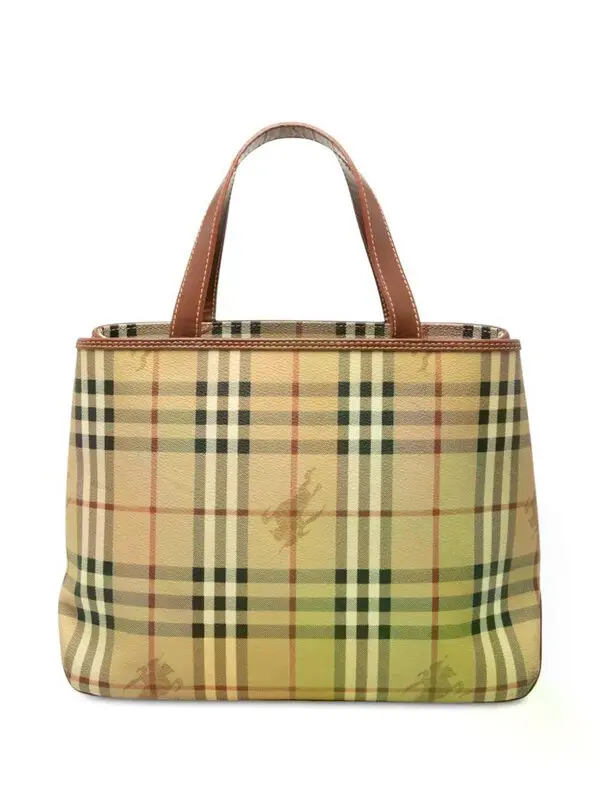 Burberry 2000-2017 Haymarket Check Coated Canvas Tote Bag