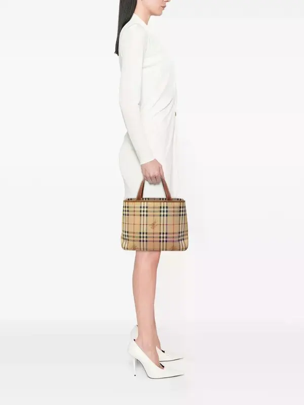 Burberry 2000-2017 Haymarket Check Coated Canvas Tote Bag